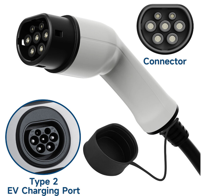 Tipo 2 Femminile EV Plug 16A 32A EV Connector IEC 62196-2 Car Side Plug ...